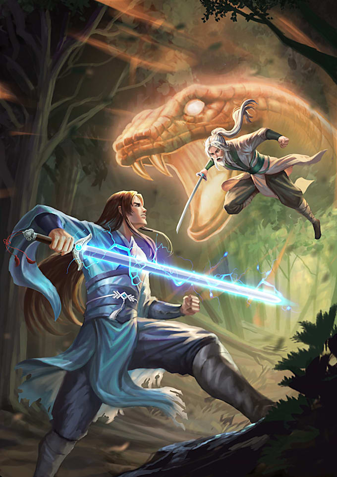 Draw rpg character, fantasy character, portraits, book cover by ...