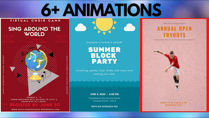 Create an animated poster or flyer for promotion by Bo_editing | Fiverr