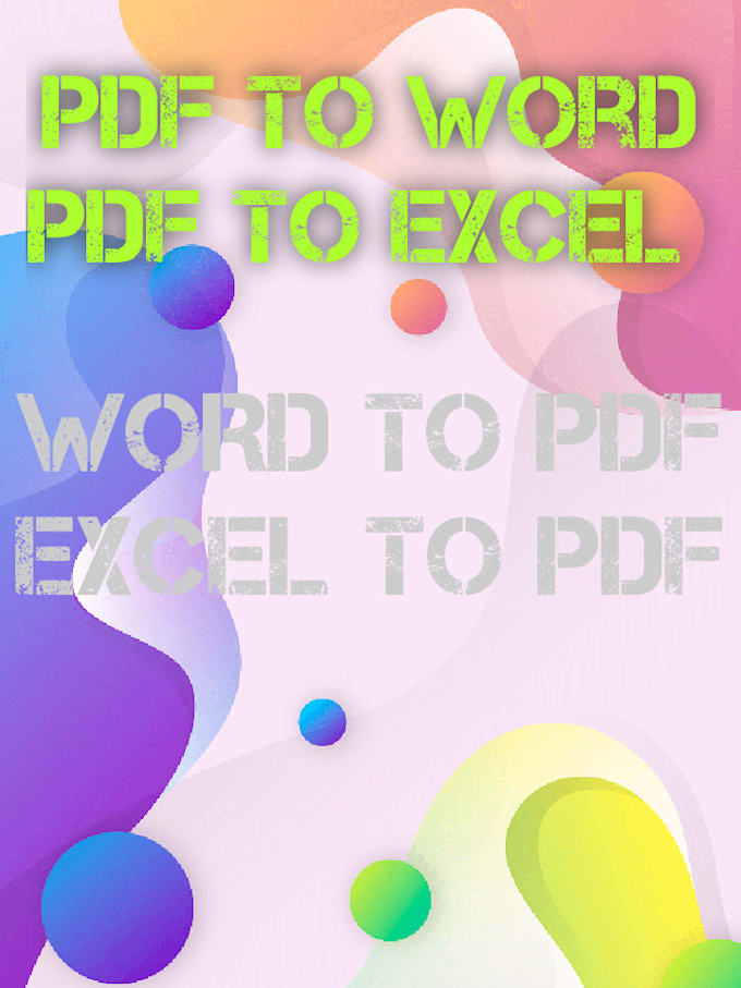 Data entry excel to pdf word to pdf convert by Ehsan11ml | Fiverr