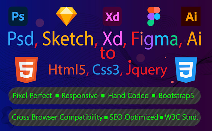 Convert psd, xd or figma to wordpress in 24 hrs by Shashikantad901 | Fiverr