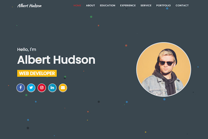 Create resume or cv website using html css javascript by Yogigan | Fiverr