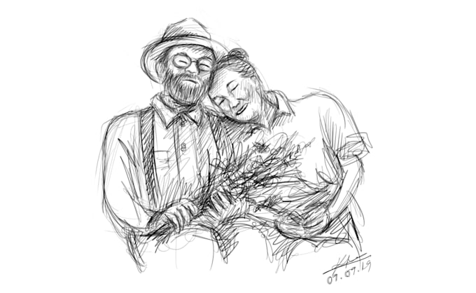 Draw an digital portrait for you and your loved ones by Tepkhemarinchan ...