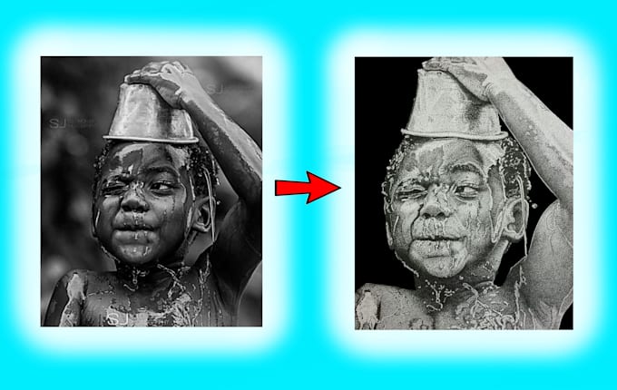 Draw realistic portraits using dots, stippling by Abhishekkumar90 | Fiverr