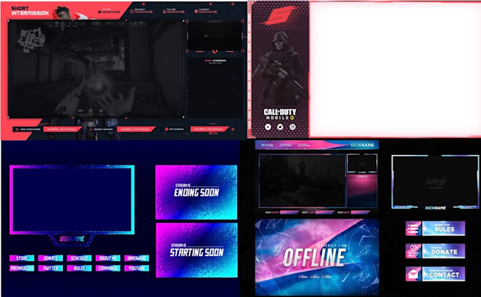 Make twitch youtube stream overlay by Deshandw | Fiverr