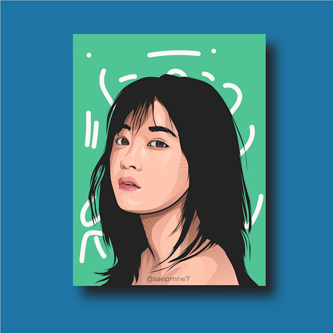 Draw your face into vector art by Svector | Fiverr