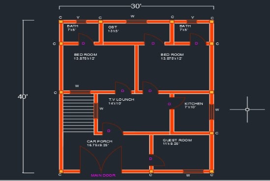 Draw anythings of civil buildings plans in autocad 2d by Mshoaib95 | Fiverr