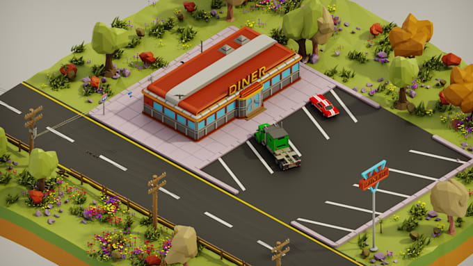 Make low poly style 3d models for your game by Cgaxelart | Fiverr