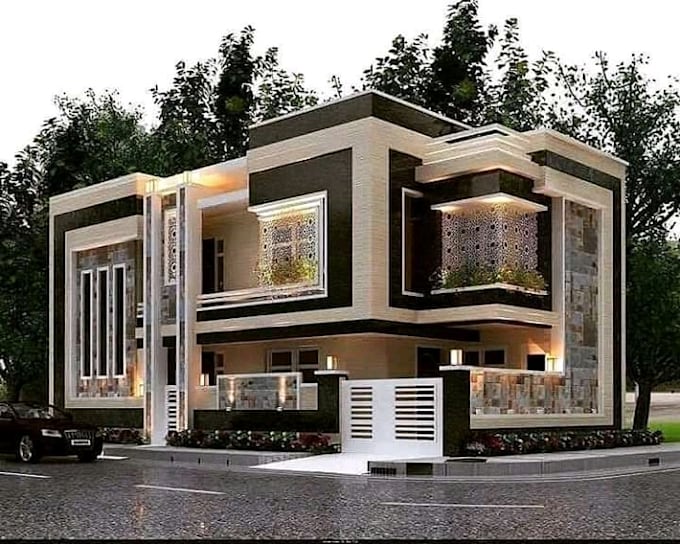 Exterior elevation with realistic view by Harisjumani | Fiverr