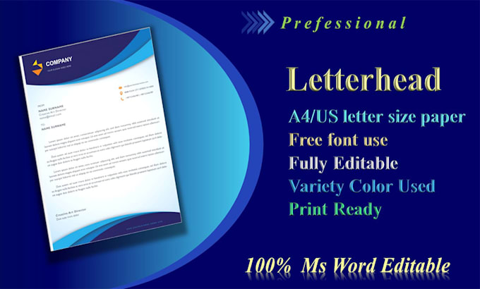 Design a premium editable template in ms word by Mdsumonmia309 | Fiverr