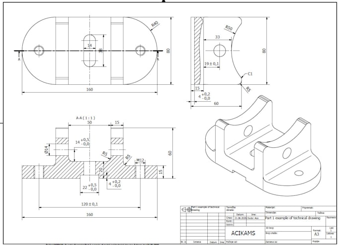 Create technical drawings for manufacture by Acikams | Fiverr