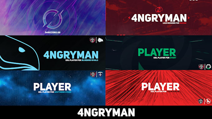 Create a gaming or esports twitter header for you by Angrymanrl | Fiverr