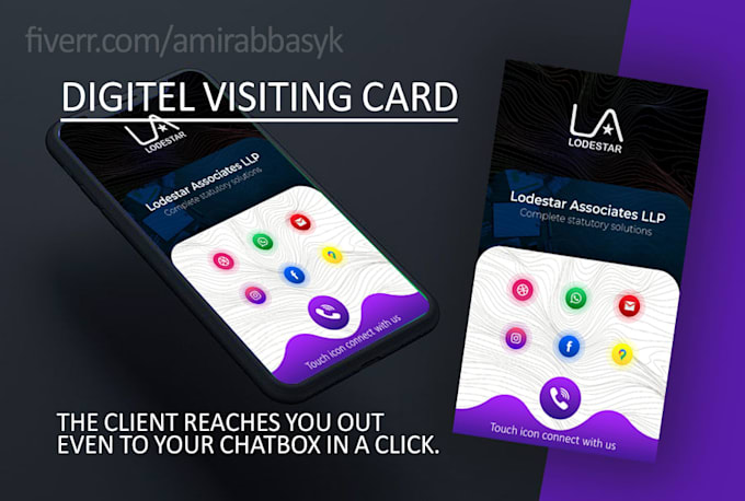 Create clickable digital visiting card for you by Amirabbasyk | Fiverr
