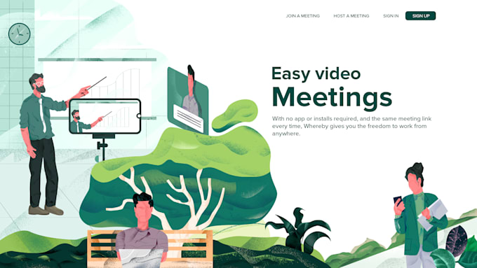Make 2d landing page and web illustrations by Tent_advertise | Fiverr