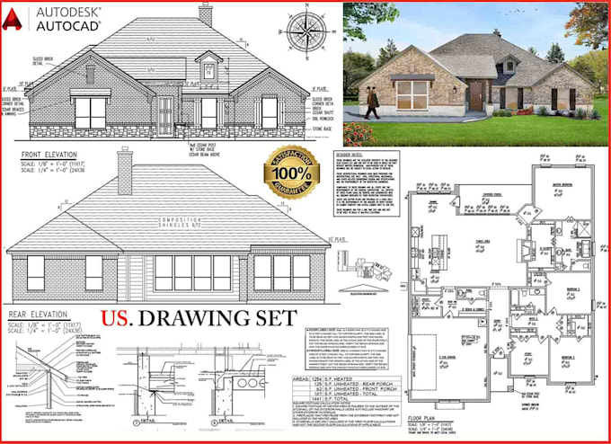 Create professional 2d cad drawing from a basic hand sketch by ...