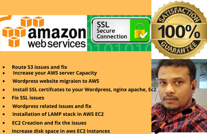 Install, setup and fix aws, ssl, wordpress,ec2, cpanel, s3 other aws ...