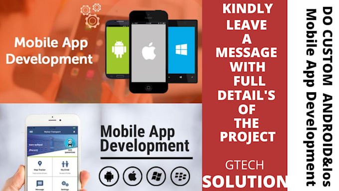 Do custom android and ios mobile app development by Gtech_solution | Fiverr