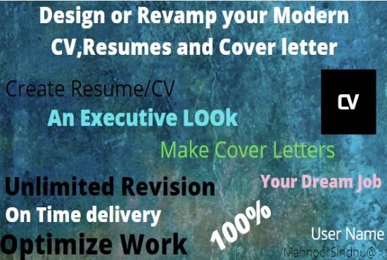 Design or revamp your modern cv, resume and cover letter by ...