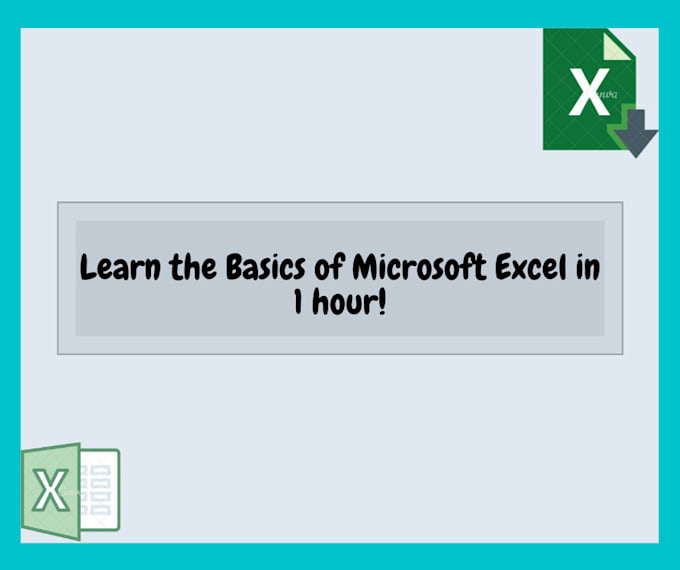 Teach you basics of microsoft excel by Nafe21 | Fiverr
