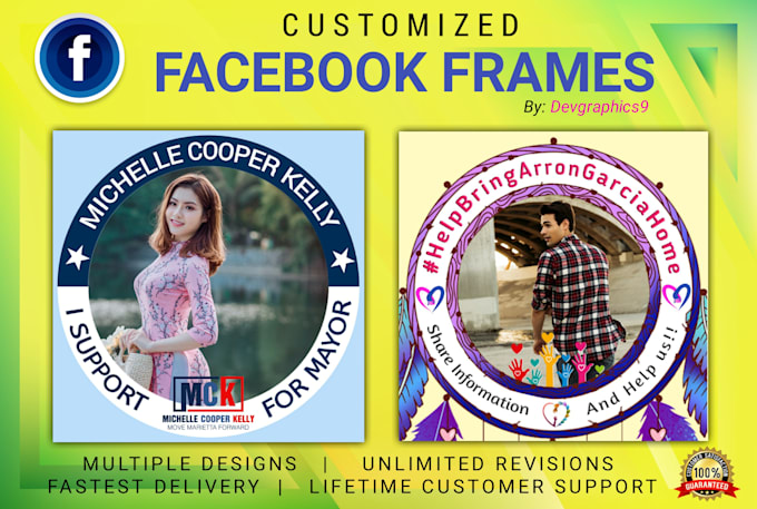 Design customized facebook frame for you by Devgraphics9 | Fiverr