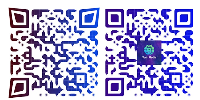 Can create attractive multi color qr code with company logo included by ...