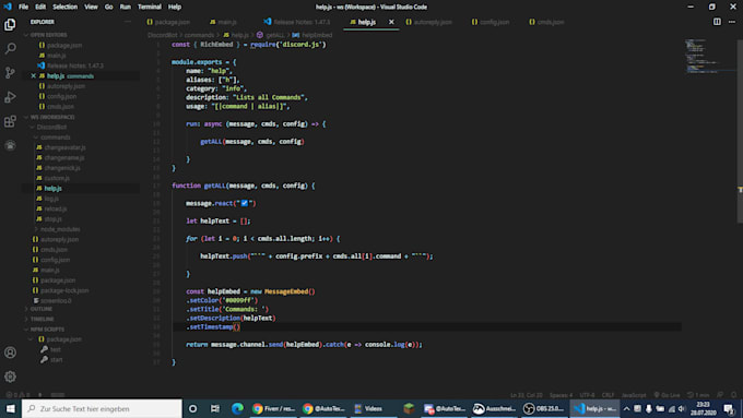 Code You A Discord Bot Using Discordjs By Ressax Fiverr