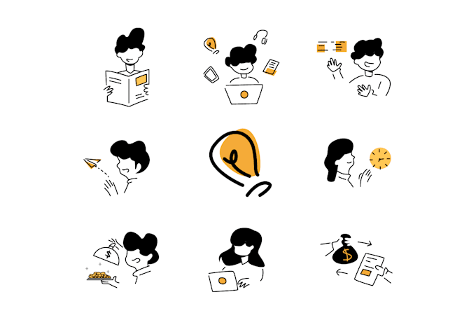 Create line art design or icon for web or mobile app by Sagitarisandy ...