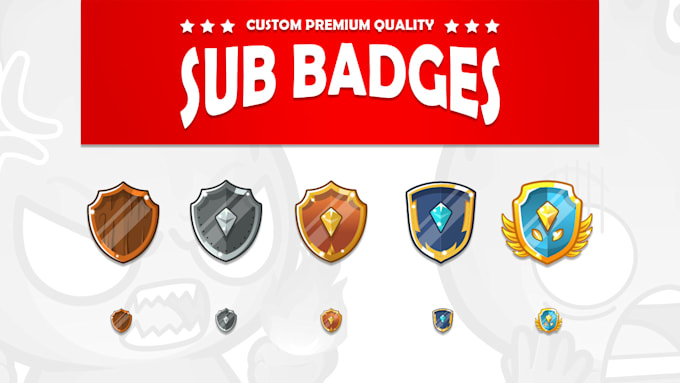 Create custom sub badges for twitch or youtube by Youtub_gfx | Fiverr