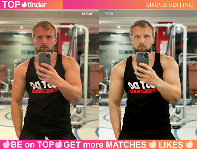 Edit your photos to create the perfect tinder profile by Maslikfoto ...