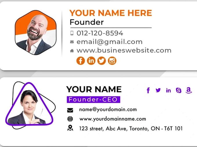 Design professional and clickable email signature banner business cards ...