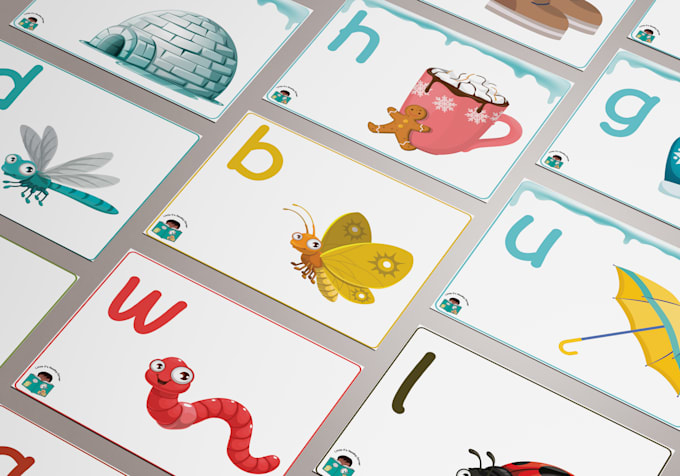 Design printable montessori flashcards for children by Ureesakhan6 | Fiverr