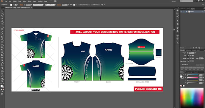 Layout your designs into patterns for sublimation by Pvidcum | Fiverr