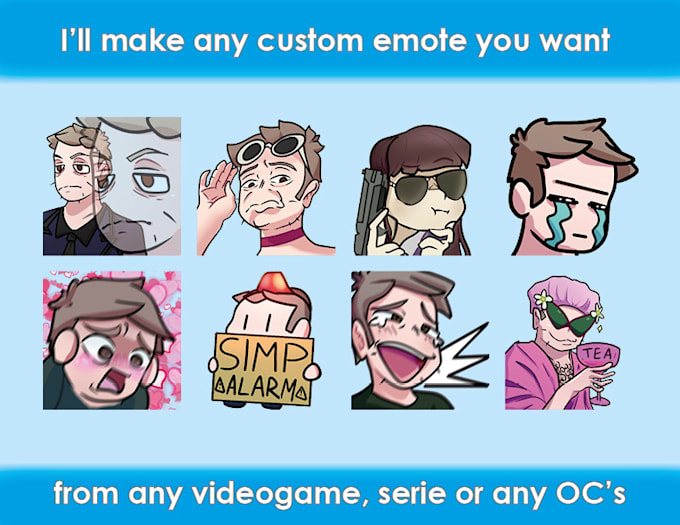 Bring to life any ideas you have, in awesome twitch emotes by Vicolart ...
