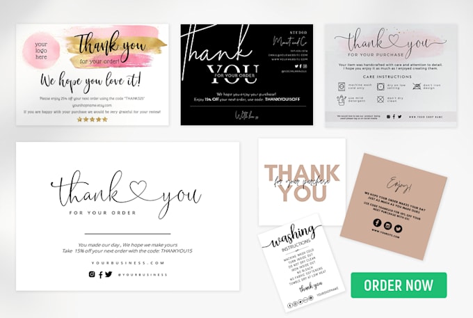 Design custom amazon business thank you card by Belayachi | Fiverr