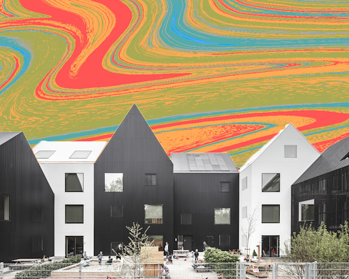 Photoshop render, illustration, poster design, architectural panel ...