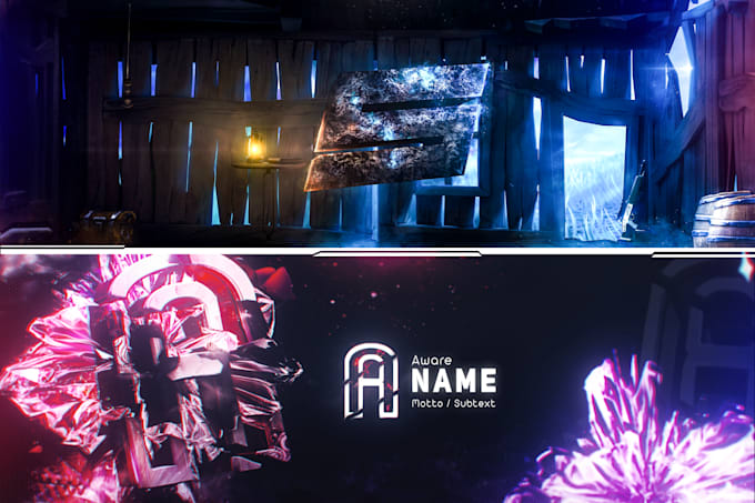 Make a 3d twitter or twitch header with your logo by Botcheetah | Fiverr