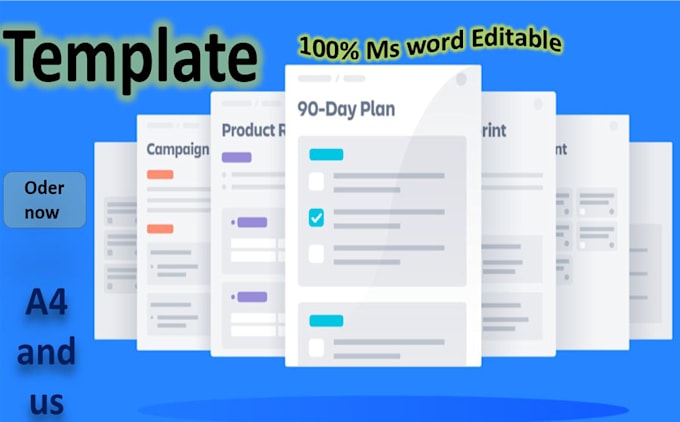 Design premium template in ms word editable by Pallabkumar5 | Fiverr