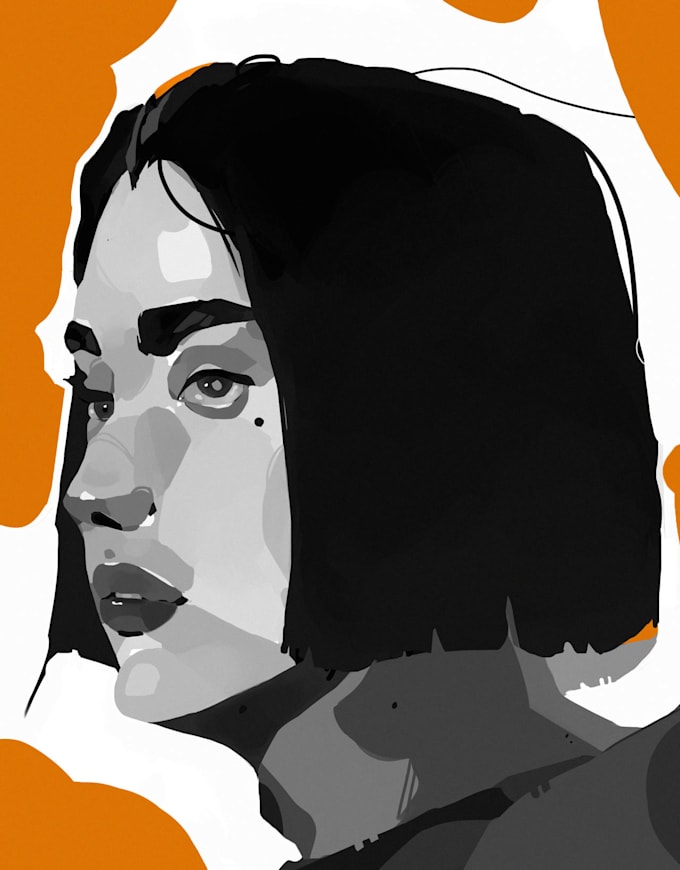 Draw a lovely portrait based on your photo by Bartoszbugaryn | Fiverr