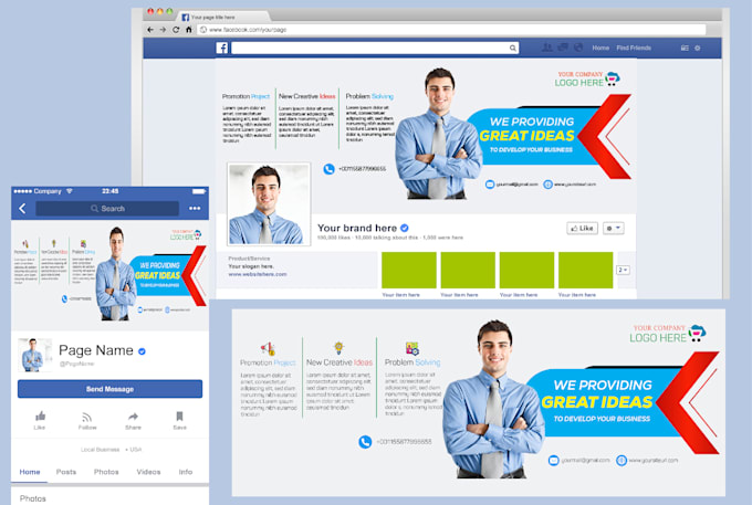 Design facebook page cover, header, and social media post by Designer ...