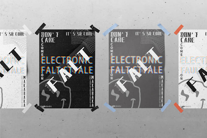 Make a cool electronic style poster by Qiu_xx | Fiverr