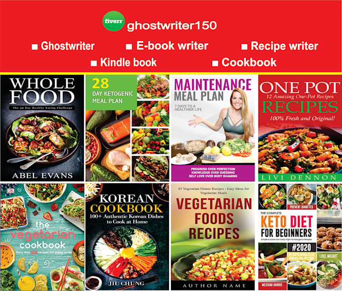 Create professional recipe ebook,cookbook and meal plan for kindle book ...