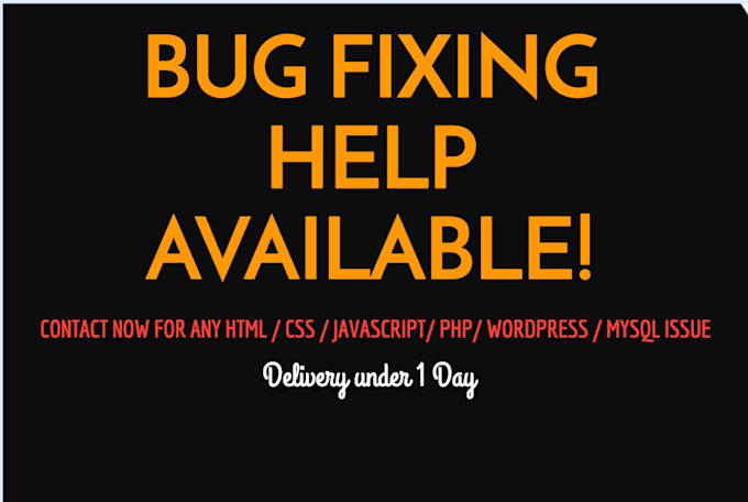 Fix Any Issue In Wordpresshtmlcss Javascript Php Mysql Issues By Bhagwantbanger Fiverr