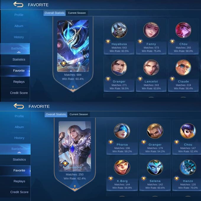 Pilot your mobile legends account by Paulkemon029 | Fiverr