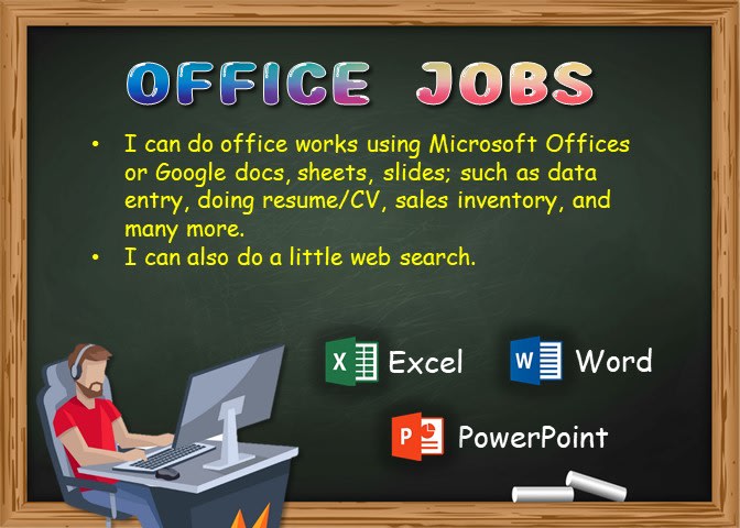 Do some office works ms offices word, excel, powerpoint by ...