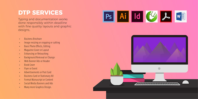 Assure all types of dtp works as per requirements by Marynigith | Fiverr