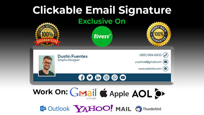 Create a responsive clickable html email signature by Shuvo6321 | Fiverr