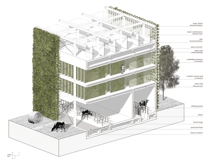 Make 3d model architectural plan and axonometric rendering by ...