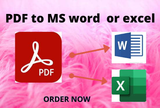 Convert pdf to word or excel by Monmotokumar19 | Fiverr