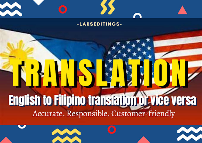 Translate english to tagalog language or vice versa by Larseditings ...