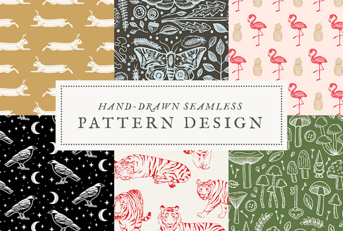 Create a custom hand drawn pattern by Mscarlettdesign | Fiverr