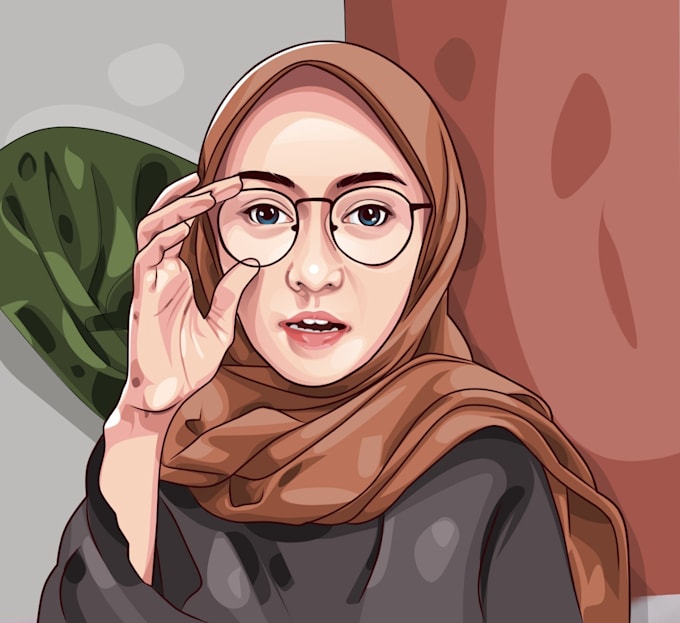 Draw vektor portrait art from photo by Umarzumaro | Fiverr
